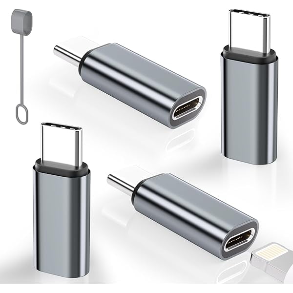 4 Pack Lightning to USB C Adapter for iPhone 15/16/16 Pro/16 Pro Max/16 ...