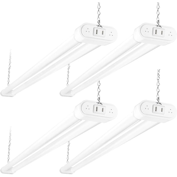 4 Pack Linkable LED Shop Light, 4FT 44W [300W Equivalent], 4600lm ...