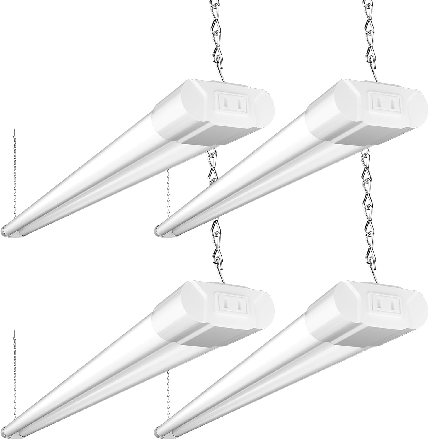 4 Pack Linkable LED Utility Shop Light, 4400 LM, Super Bright 6500K ...