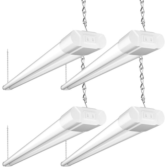 4 Pack Linkable LED Utility Shop Light, 4400 LM, Super Bright 6500K ...