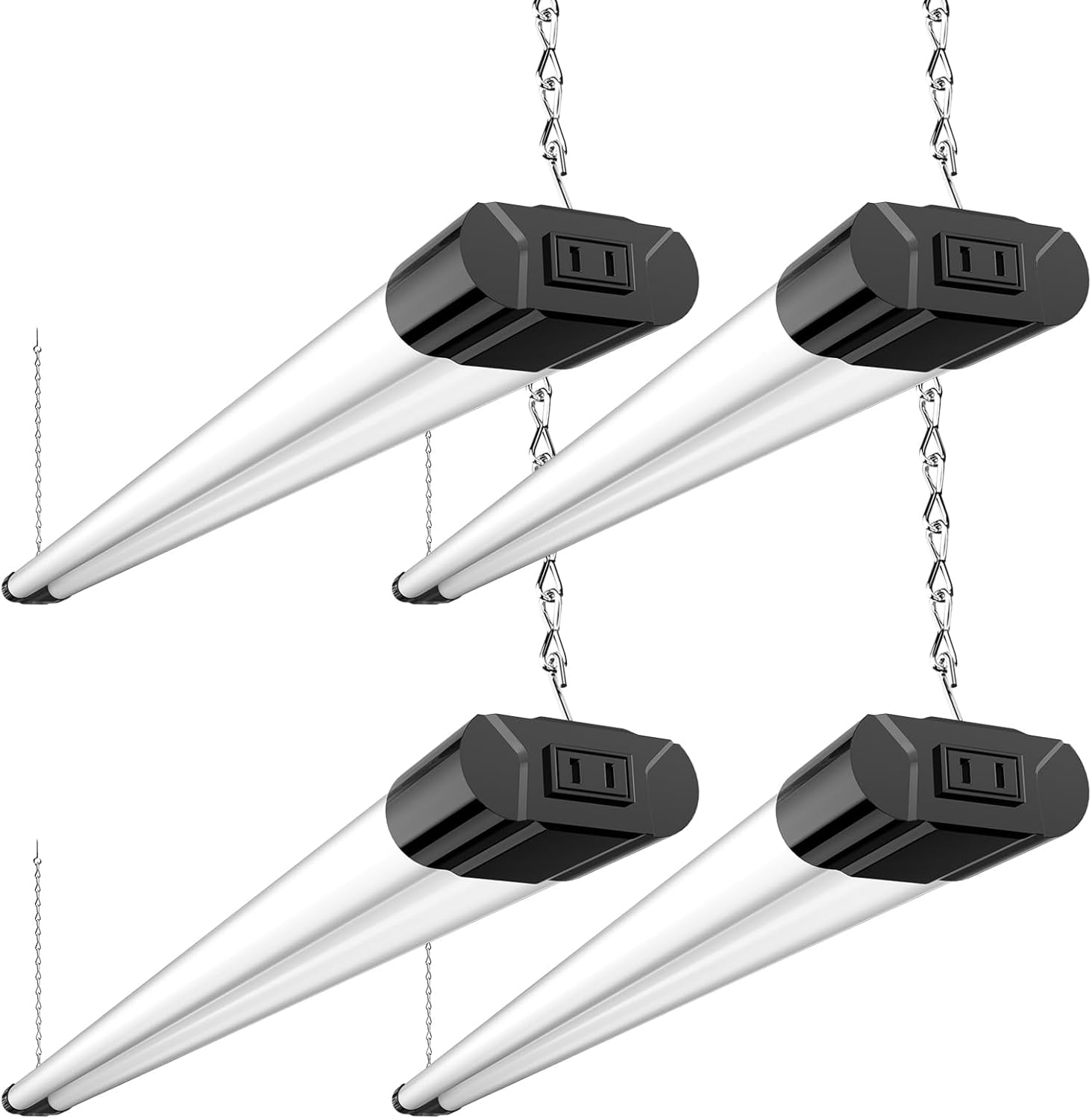 4 Pack Linkable LED Utility Shop Light, 4400 LM, Super Bright 6500K ...