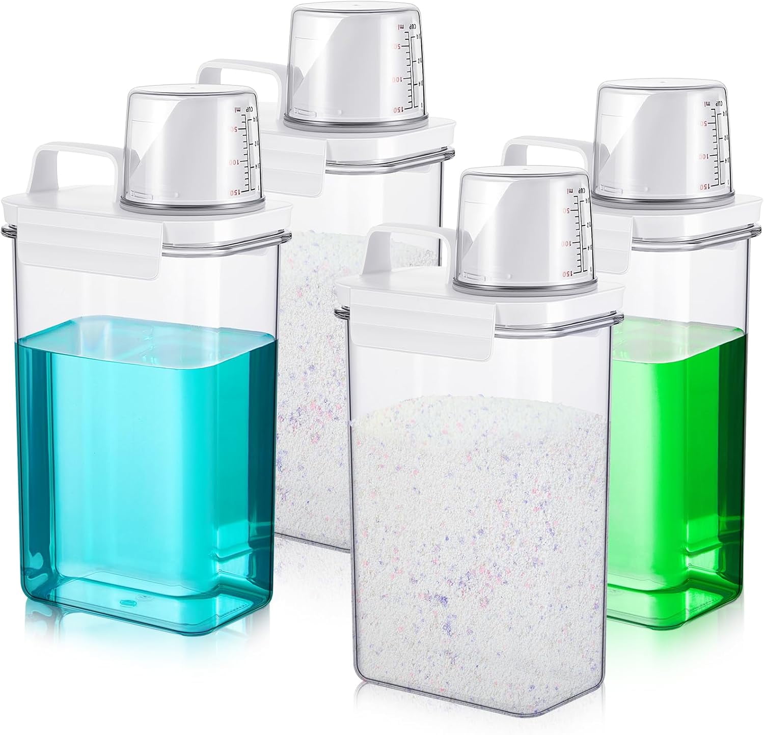 4 Pack Liquid Laundry Detergent Dispenser for Laundry Room Organization ...