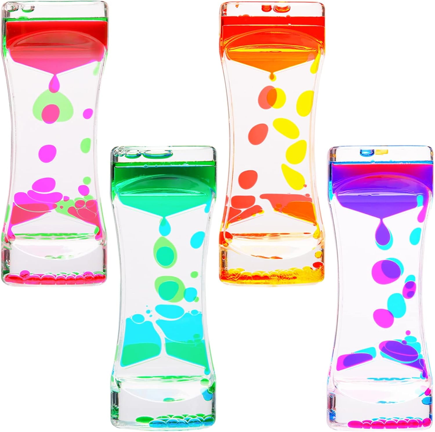 4-Pack Liquid Motion Bubbler, Stress Relief Sensory Fidget Toy ...