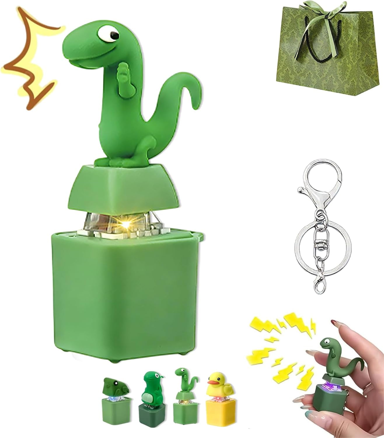 4 Pack Lizard Sound Button Keychain, Lizard Sound Button Keychain with ...