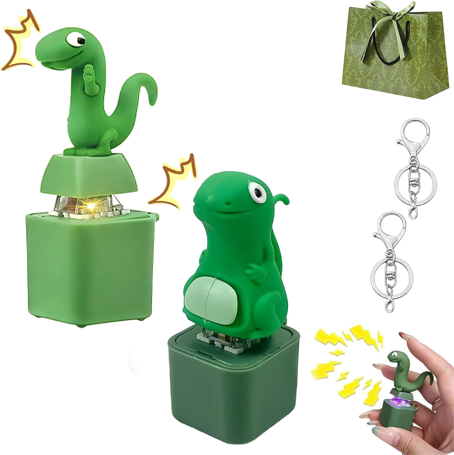 4 Pack Lizard Sound Button Keychain, Lizard Sound Button Keychain with ...