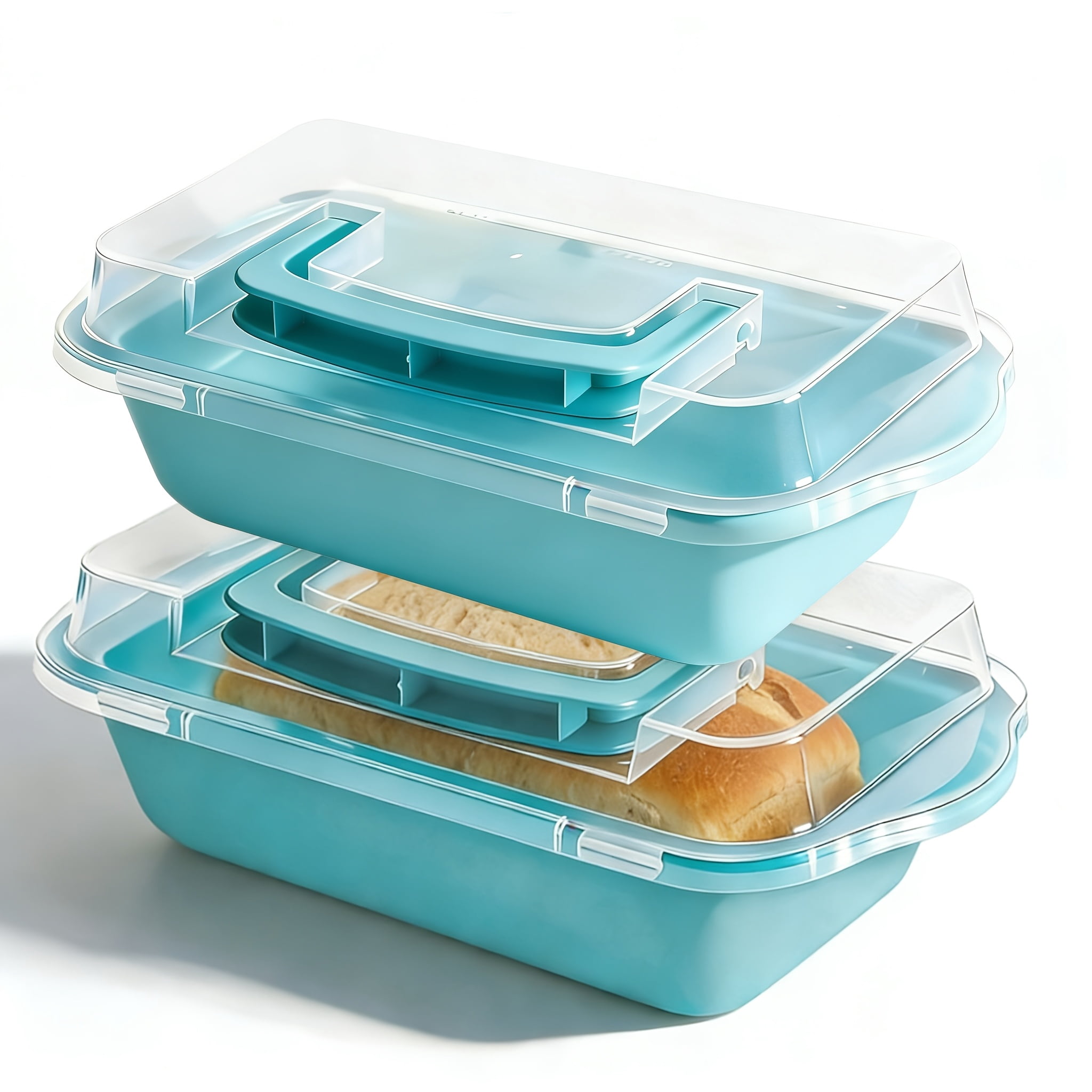 4 Pack Loaf Pans With Loaf Pans With Lid Sets, Non Stick 9*5 Inch ...