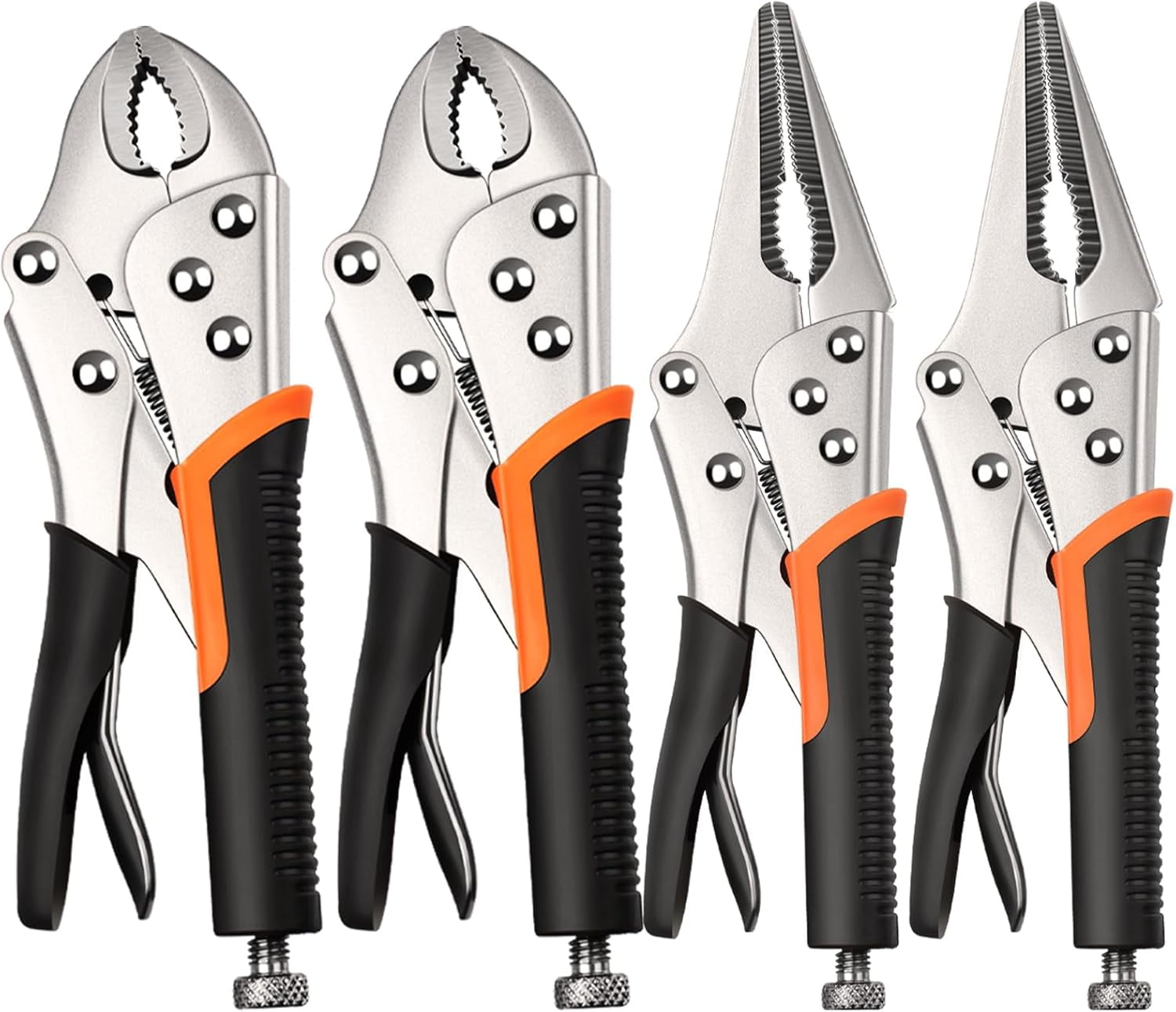 4-Pack Locking Pliers & Vice Grips Set - 2x 10" Curved Jaw Locking ...