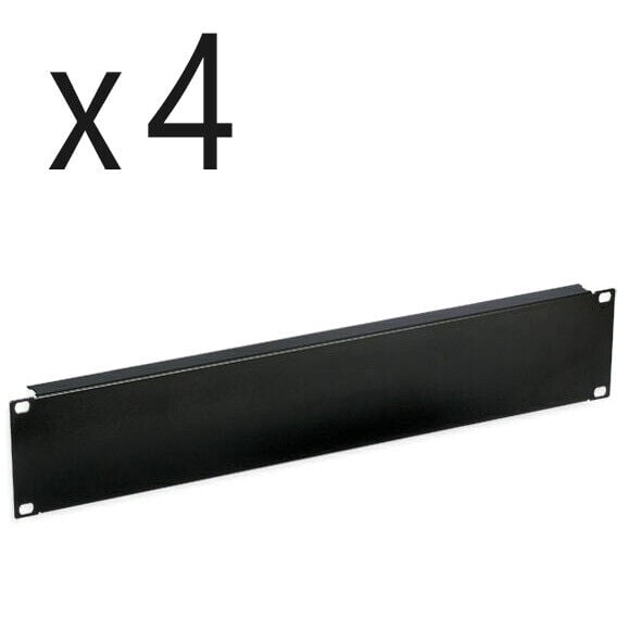 4 Pack Lot, Two Space 2U 19" Blank Network Rack Mount Server Panel ...