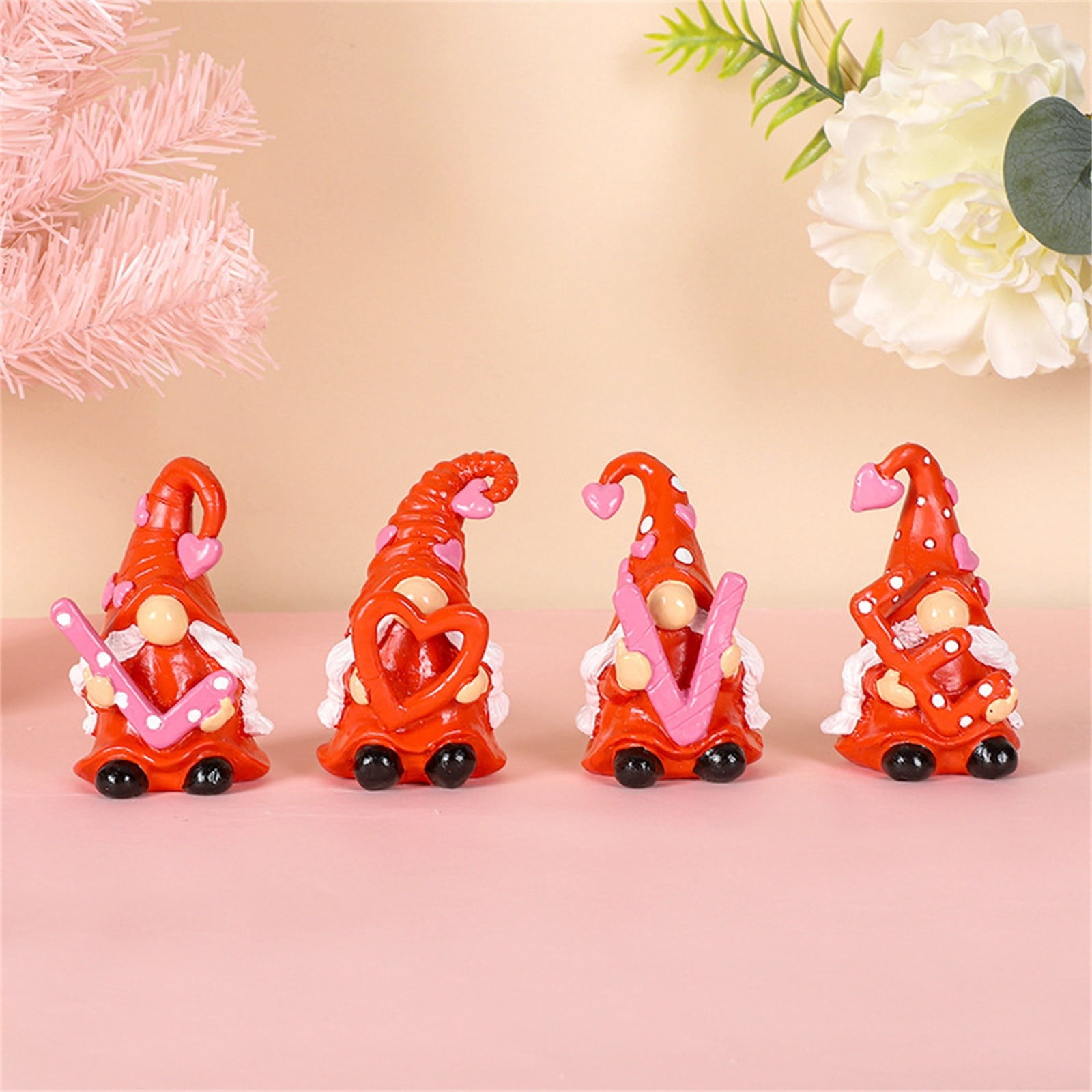 4-Pack Love Valentine's Day Dwarf Decorations, Heart & Love Themed ...