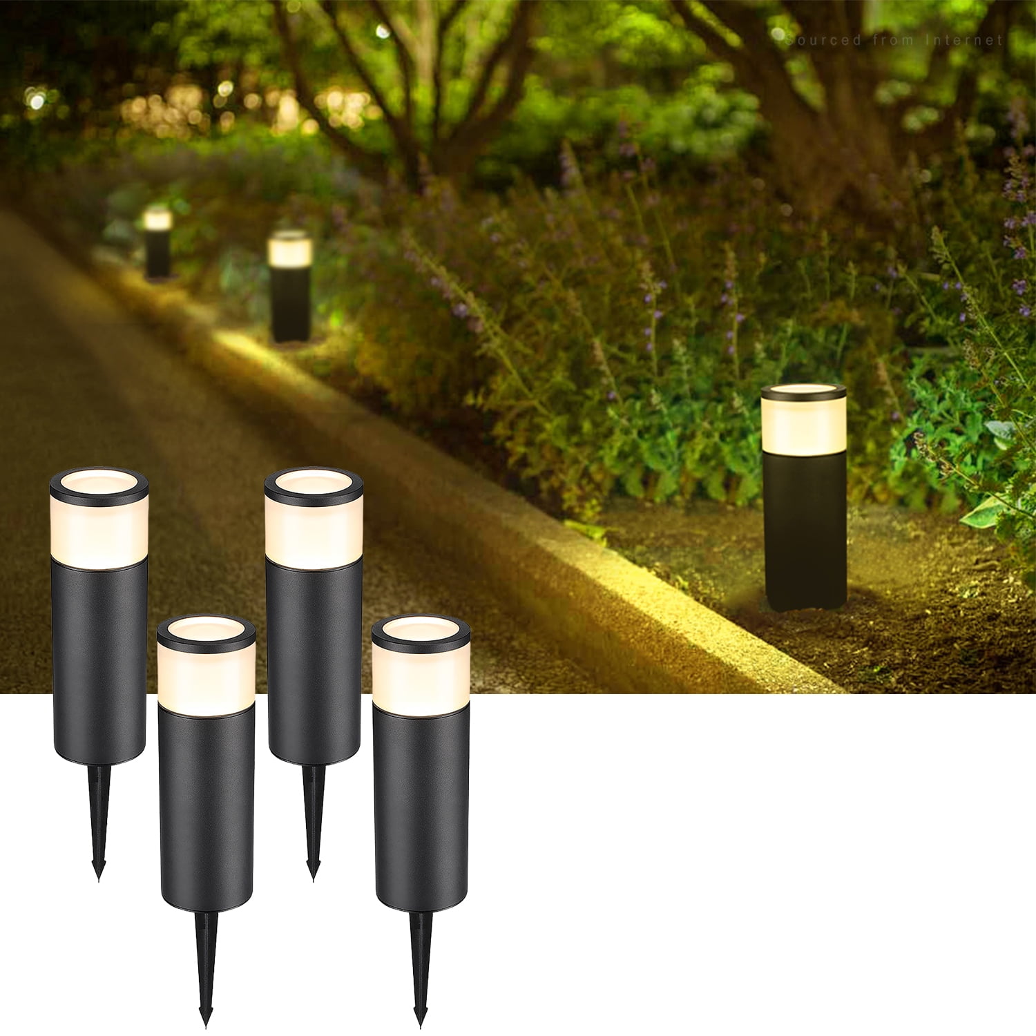 4 Pack Low Voltage LED Pathway Lights, Low Voltage Spot Lights, Wired ...