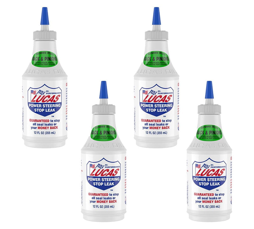 (4 Pack) Lucas Oil 10008 Power Steering Stop Leak - 12 Ounce - Walmart.com