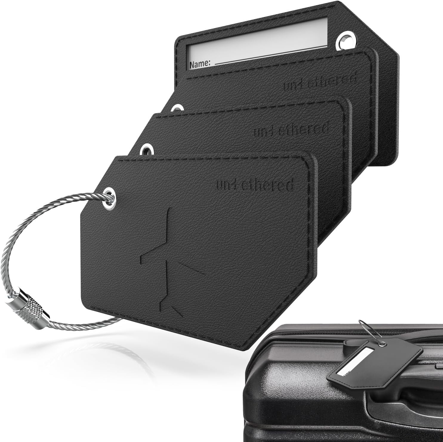 4-Pack Luggage Tag Set | Durable Luggage Tags for Suitcases & Travel ...