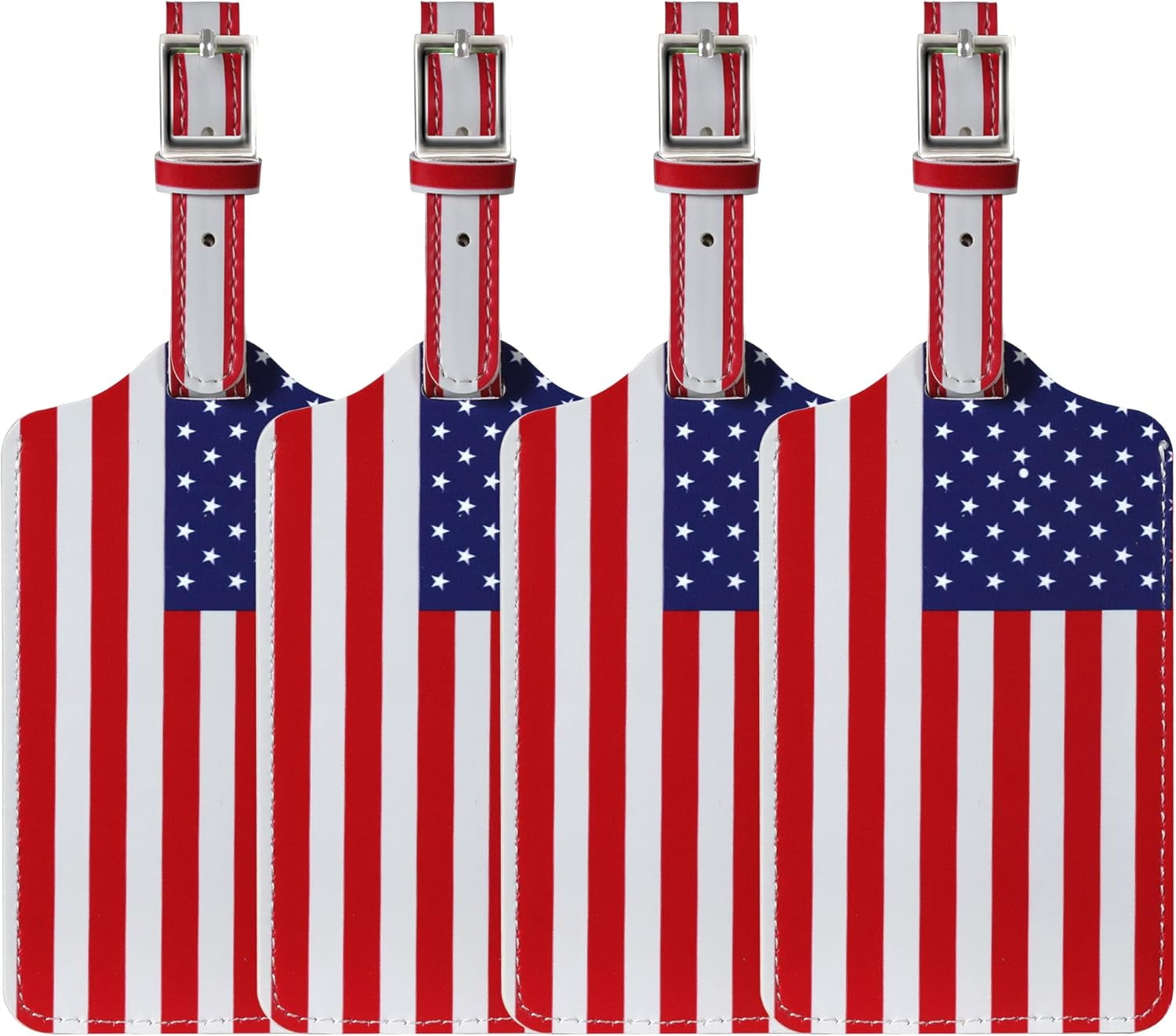 4 Pack Luggage Tag for Suitcases TSA Approved, Leather Suitcase Tags ...