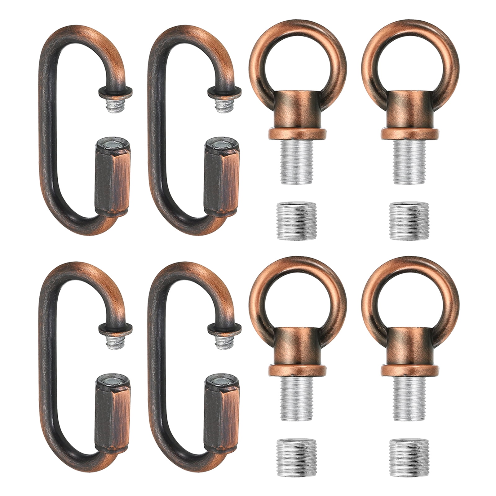 4 Pack M10 Lifting Eye Nut Kit, Bolt Screw Ring, 44 lbs Red Bronze ...