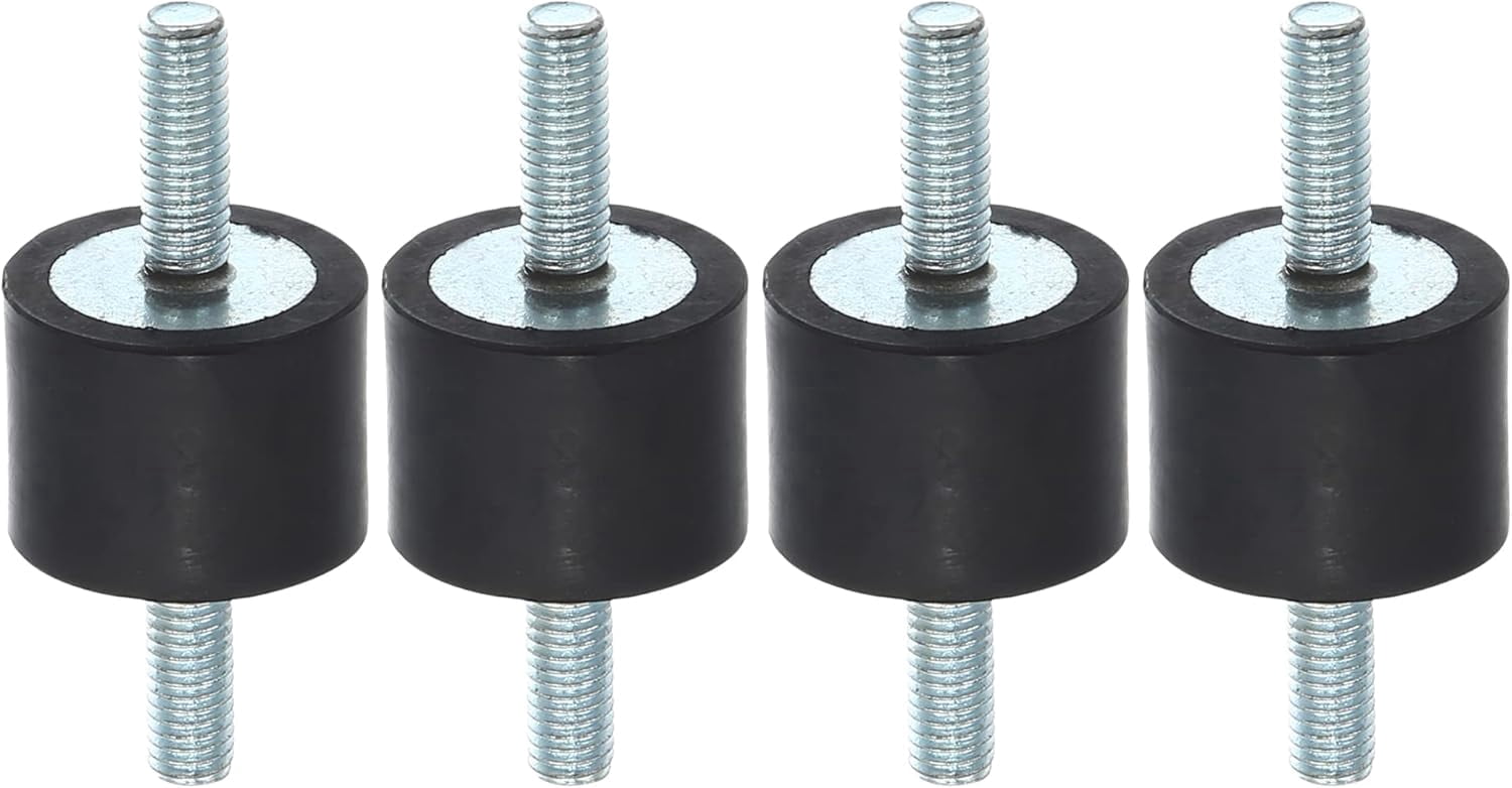 4-Pack M5 Rubber Vibration Isolator Mounts, Male/Male Shock Absorber ...