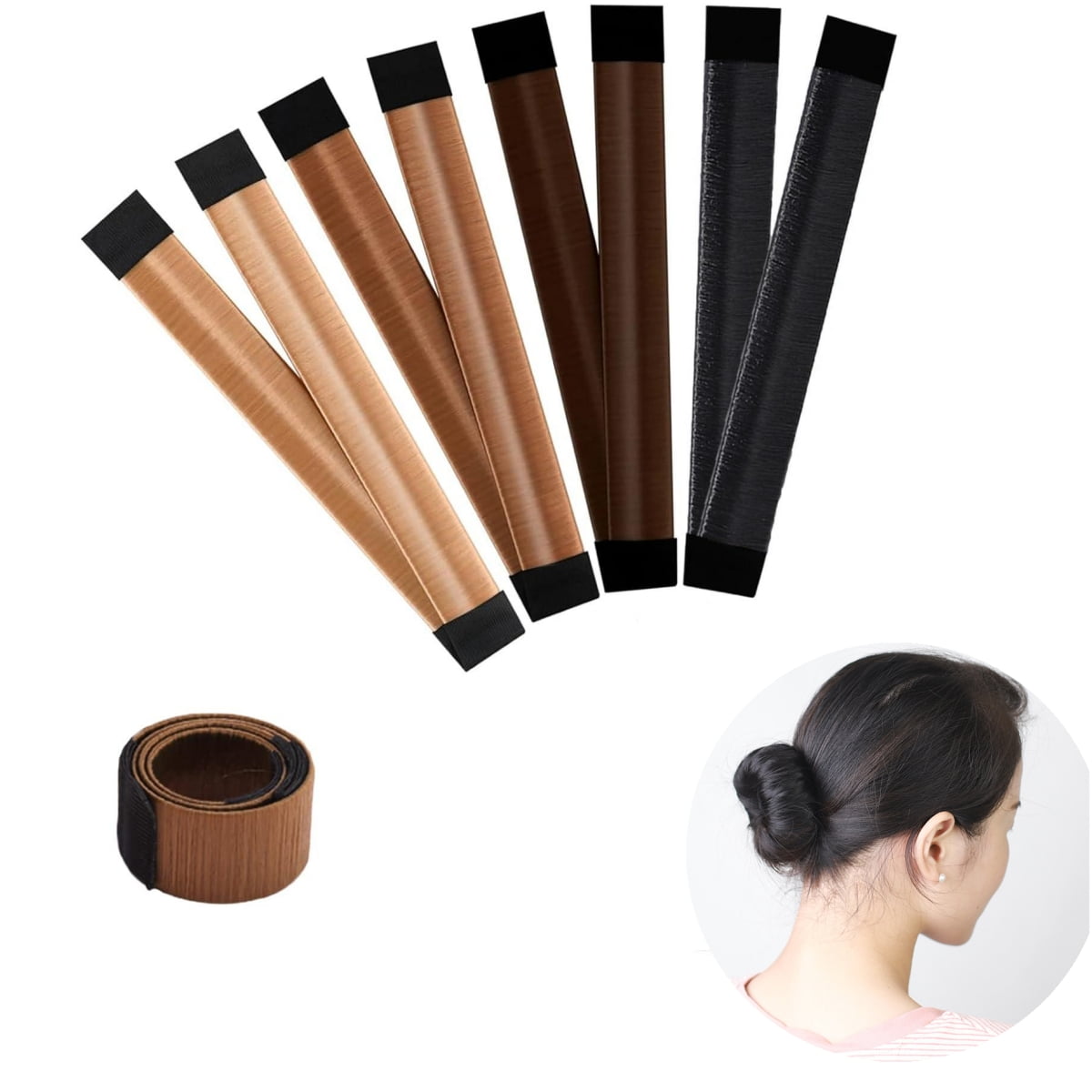 4 Pack Magic Hair Bun Maker-MODANU Donut Bun Maker for Hair，Ballet Bun ...