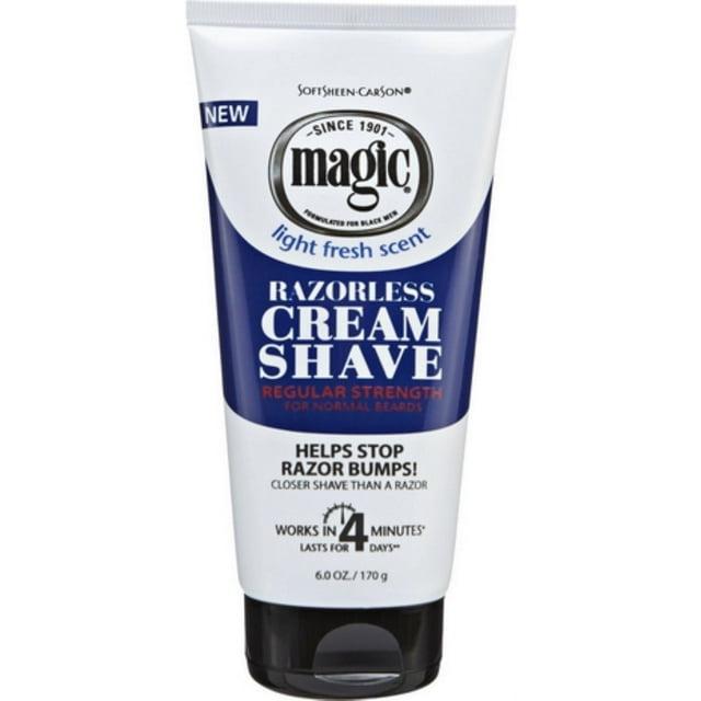 4 Pack - Magic Shave Razorless Cream Shave, Light Fresh Scent, Regular ...