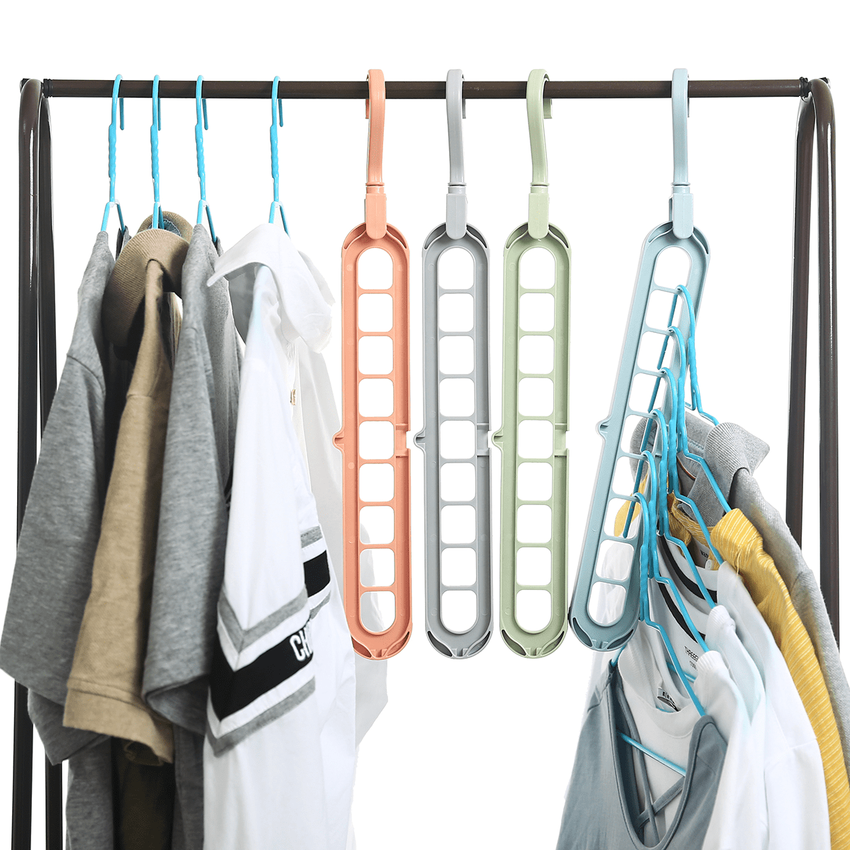 4 Pack Magic Space Saving Hangers Closet Organizer and Storage, College ...