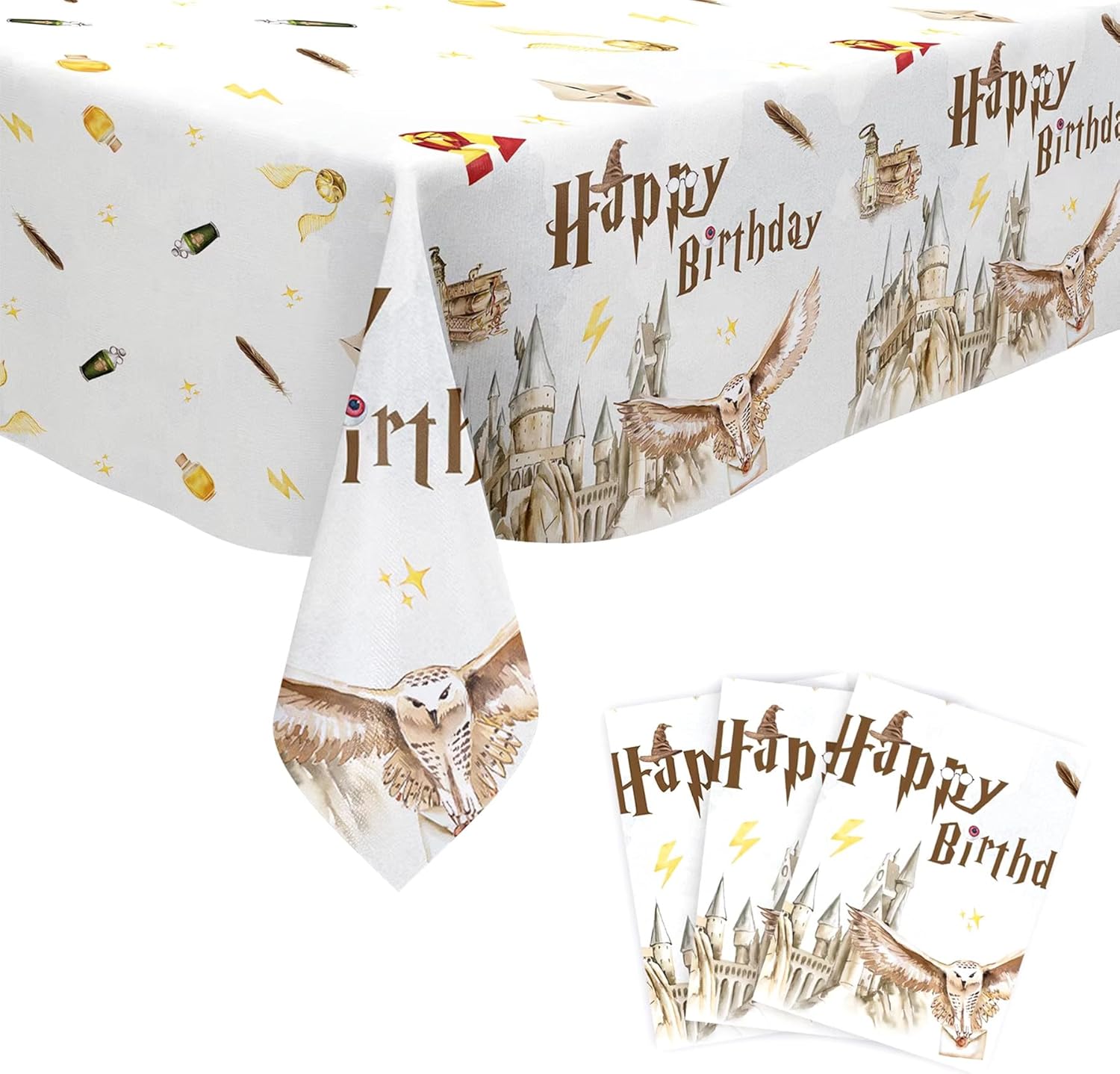 4 Pack Magical Castle Party Tablecloths – Fantasy Wizard Theme ...