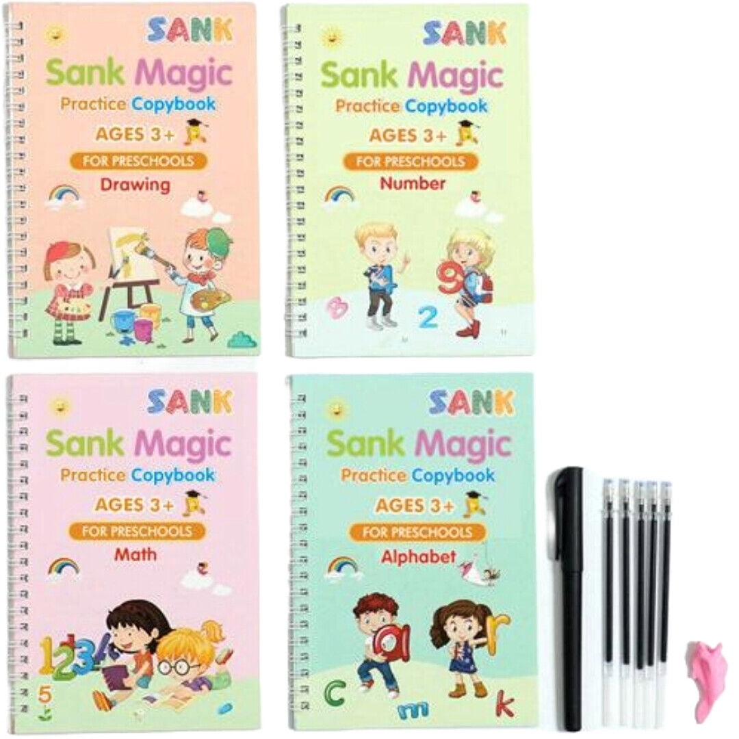 4 Pack Magical Handwriting Workbooks Practice Copybook Reusable ...
