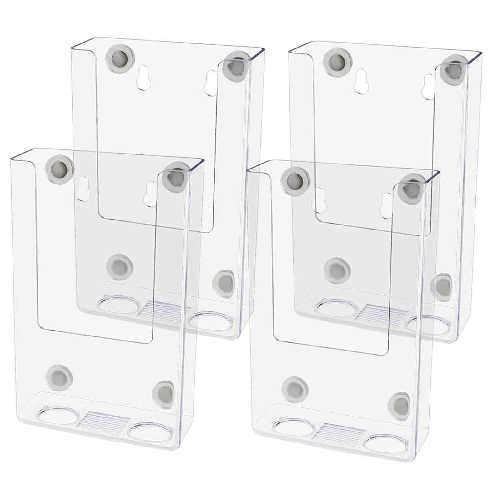 4 Pack Magnetic Brochure Bin for 4 Inch Wide Pamphlets Metal Surface ...