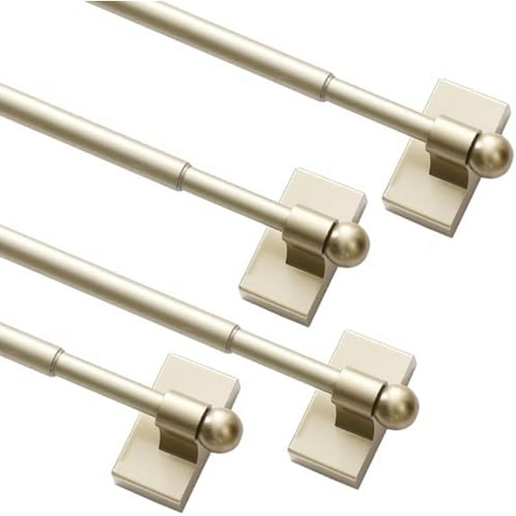 4 Pack Magnetic Curtain Rod Magnetic Curtain Rods for Metal Doors Multi ...