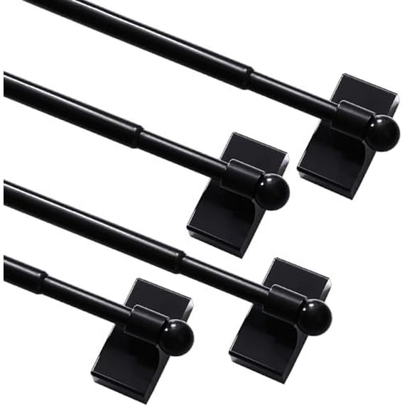 4 Pack Magnetic Curtain Rods for Metal Doors 1/2" Multi-Use Versatile ...