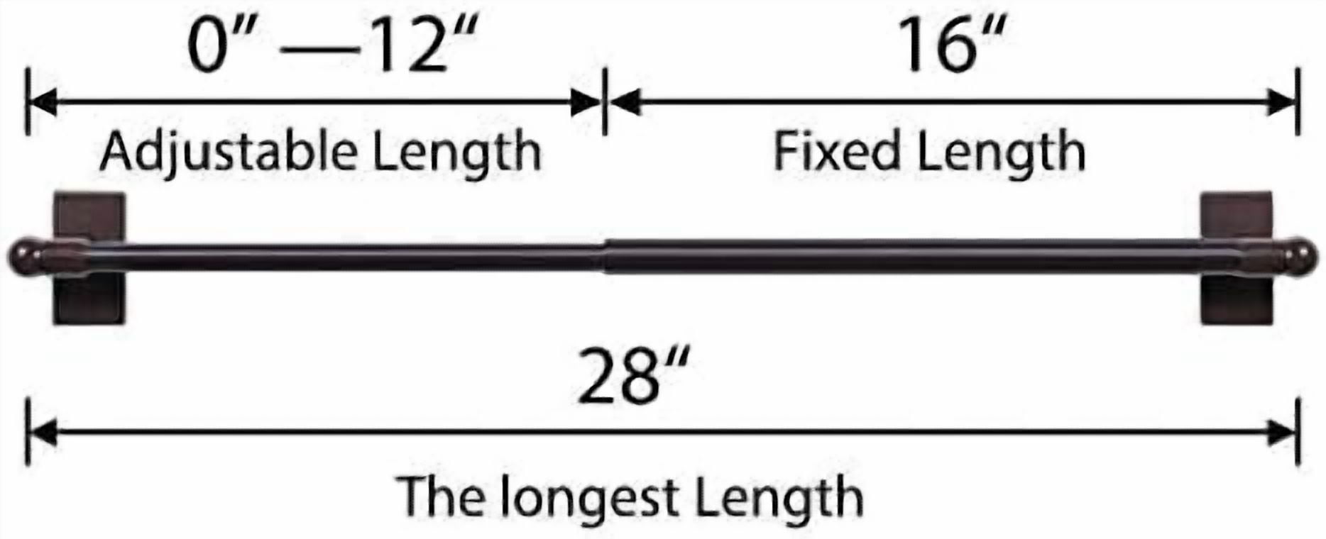 4 Pack Magnetic Curtain Rods for Metal Doors 1/2" Multi-Use Versatile ...