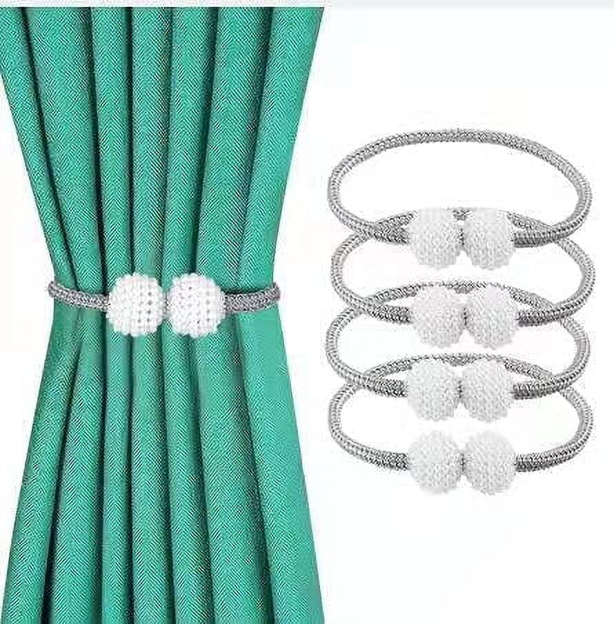 4 Pack Magnetic Curtain Tiebacks Decorative Window Tie Backs Holders ...