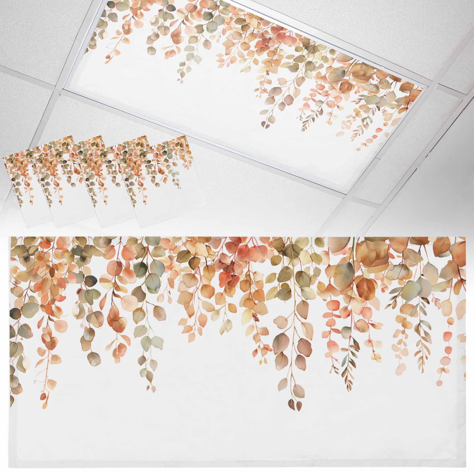 4 Pack Magnetic Fluorescent Light Covers, 2x4 Ft, Fall Thanksgiving ...