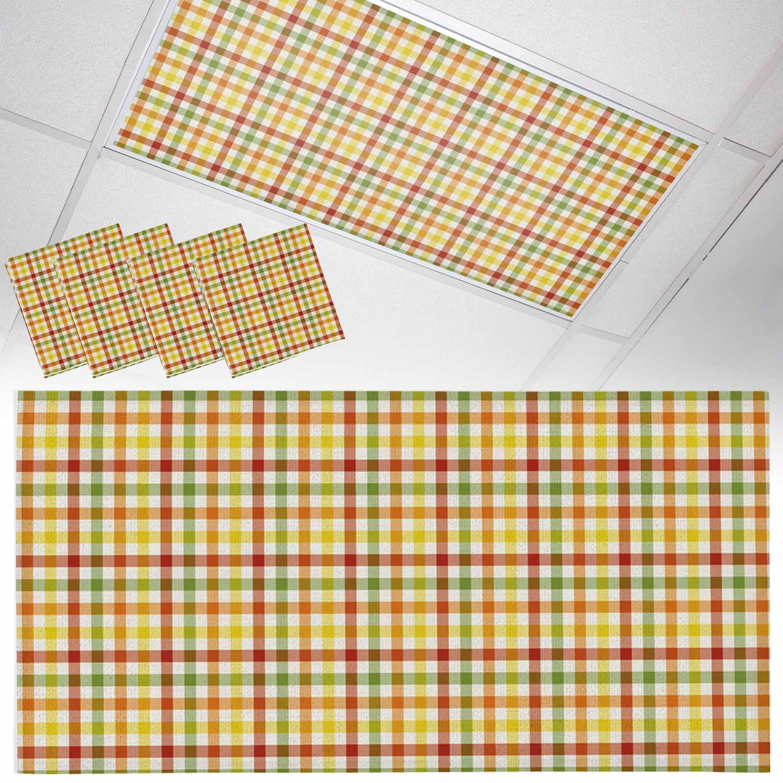 4 Pack Magnetic Fluorescent Light Covers, 2x4 Ft, Thanksgiving Fall ...
