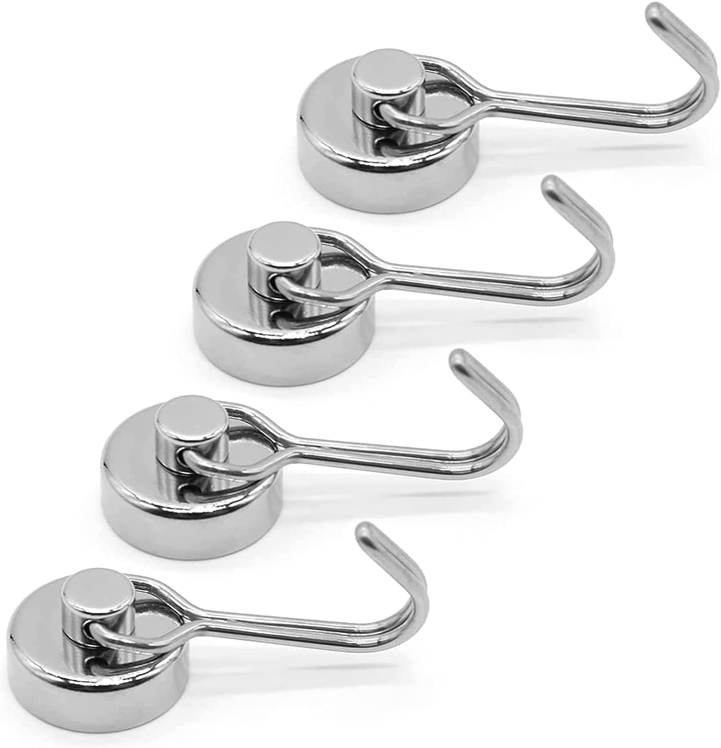 4 Pack Strong Magnetic Hooks for Metal Refrigerator, Kitchen, BBQ ...