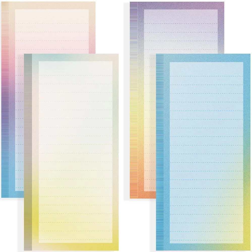 4 Pack Magnetic Notepads For Refrigerator, Full Magnet Back Design ...