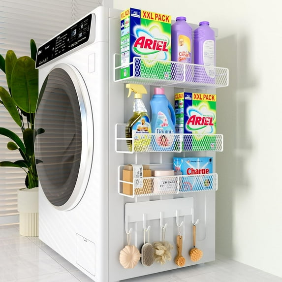 4 Pack Magnetic Shelves for Washing Machine, Heavy-Duty Magnetic ...