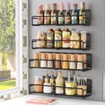 4-Pack Magnetic Spice Storage Shelves, No-Drill Refrigerator ...
