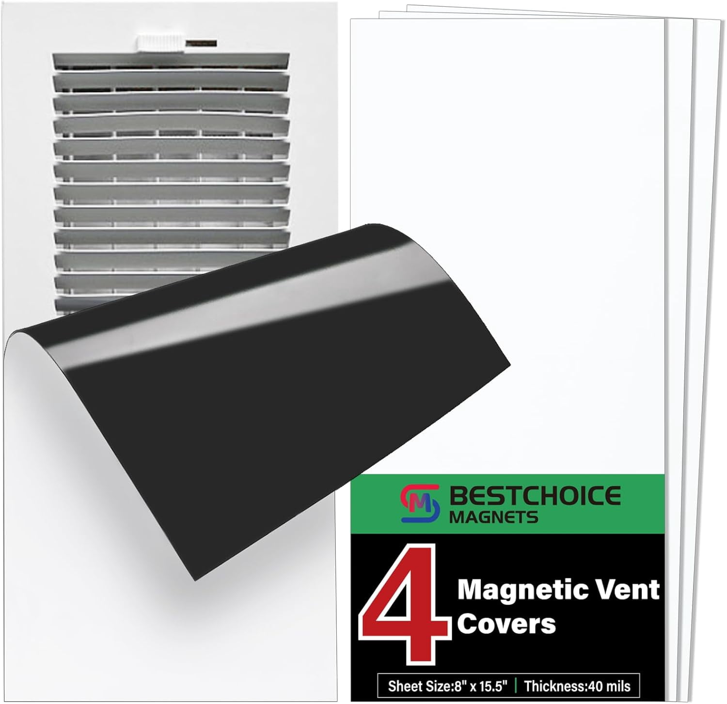4 Pack Magnetic Vent Covers, Strong Vent Covers 8x15.5inch High ...