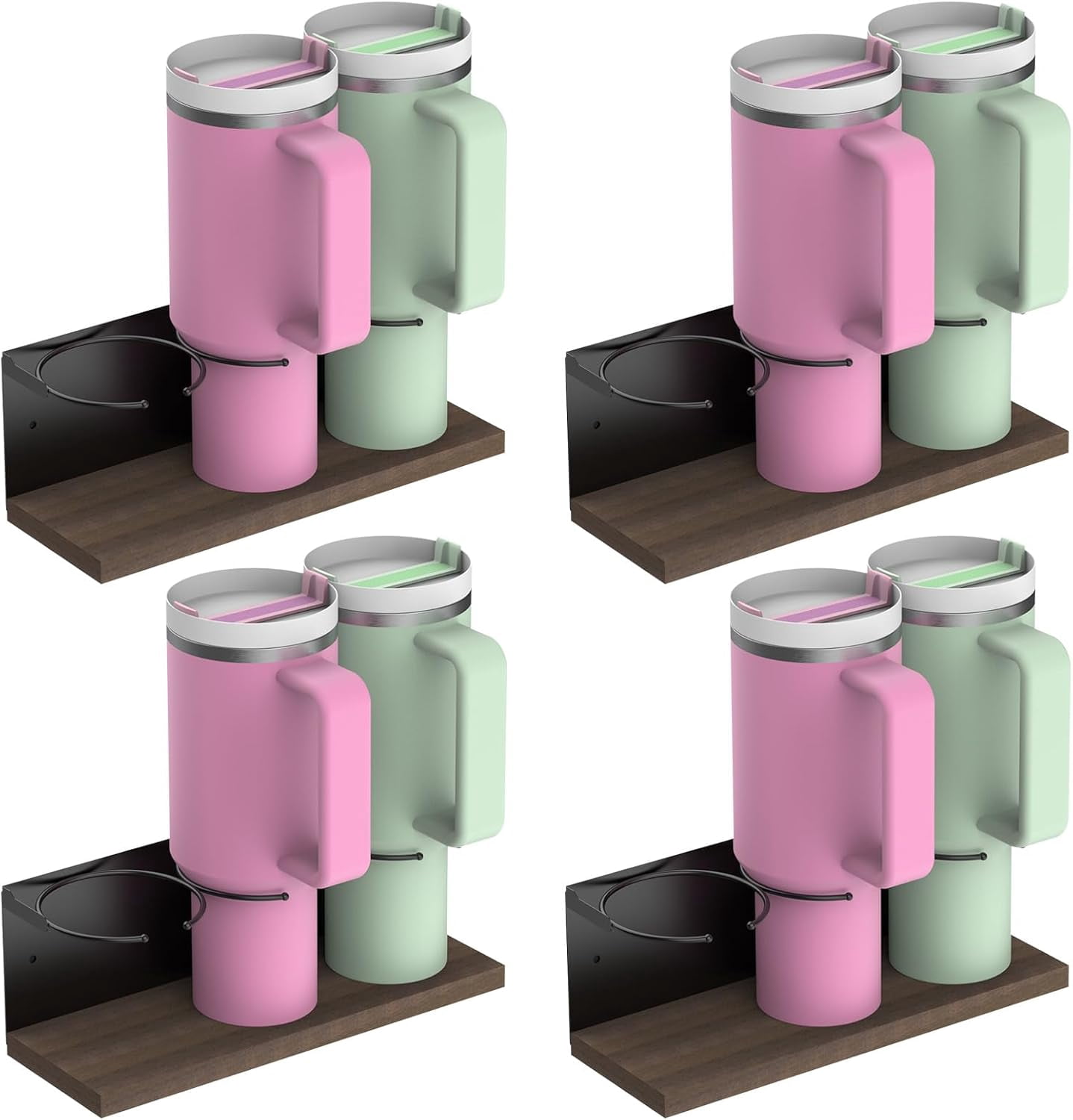 4 Pack Magnetic Water Bottle Organizer for Stanley 20&30&40 oz Magnet ...