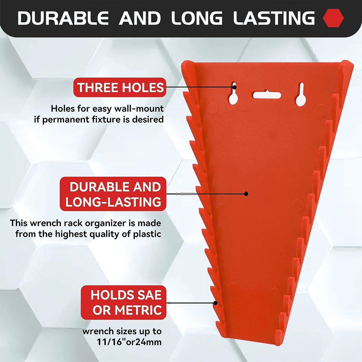 4 Pack Magnetic Wrench Organizer Set Wrench Organizer Tray for Tool Box ...