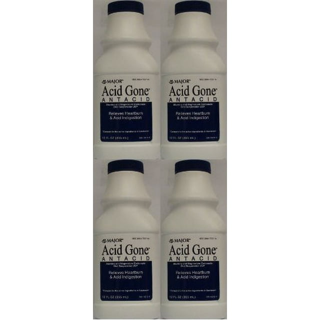 Major Acid Gone Antacid Liquid, Heartburn Treatment Relief Medicine, 12 ...