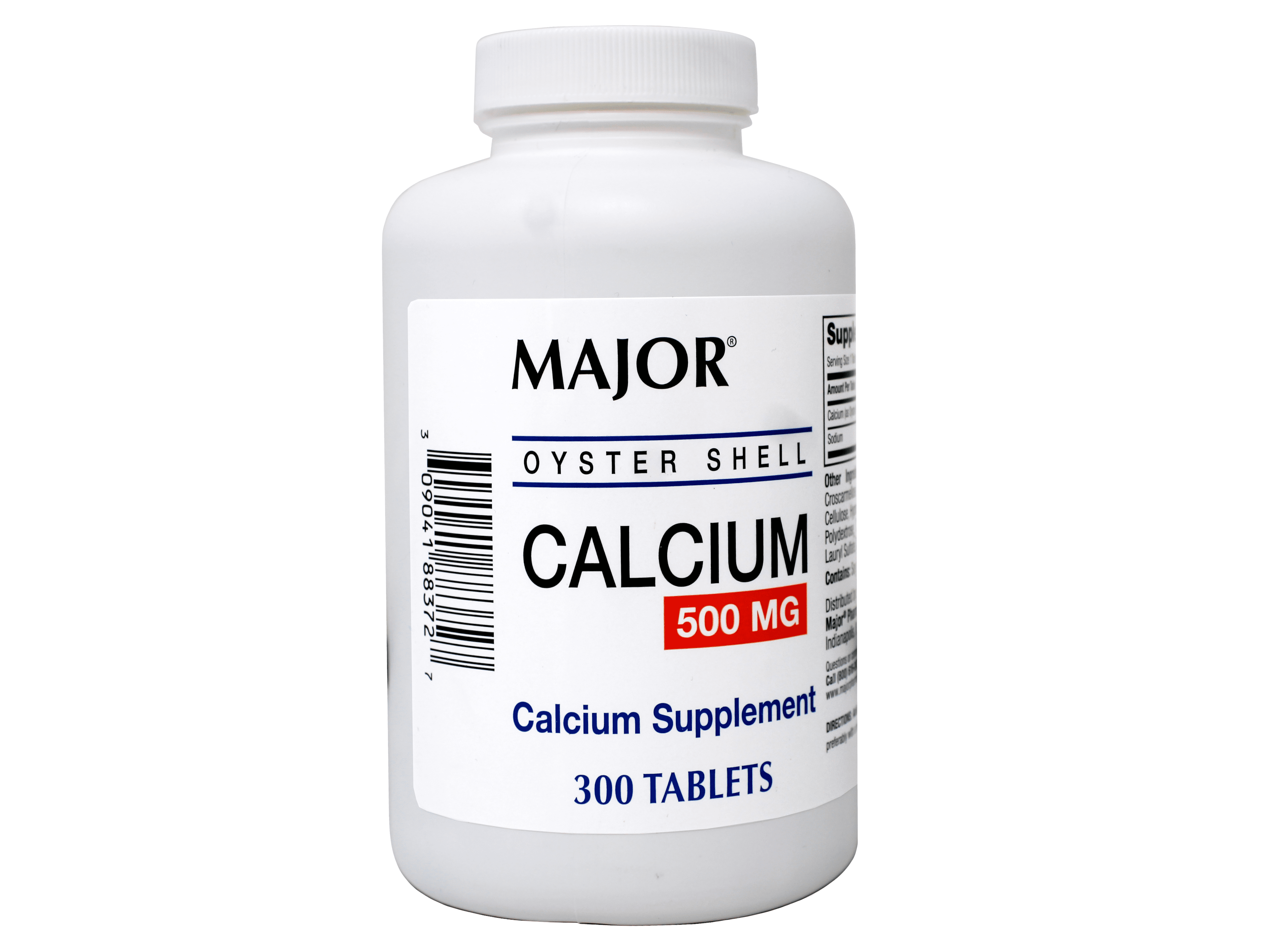 Major Oyster Shell Calcium 500 mg - Daily Calcium Supplement - 300 ...