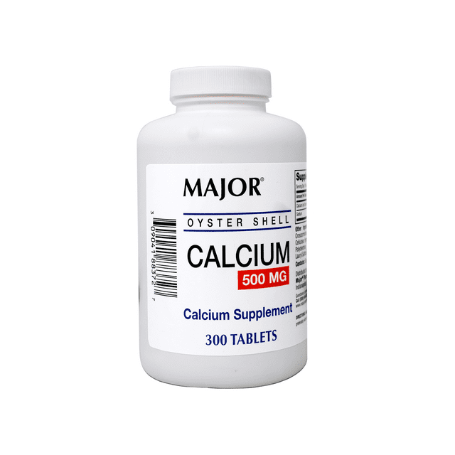 Major Oyster Shell Calcium 500 mg - Daily Calcium Supplement - 300 ...