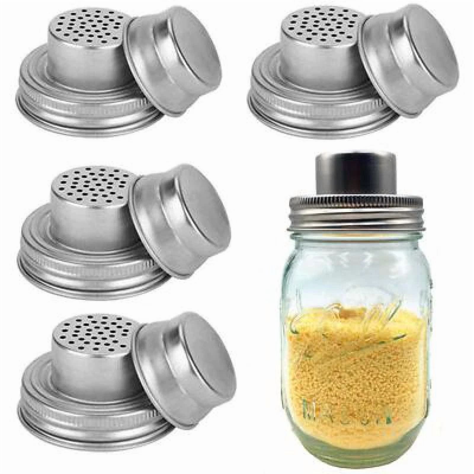 4 Pack Mason Jar Shaker Lids, Stainless Steel Shaker Lids For Mason ...