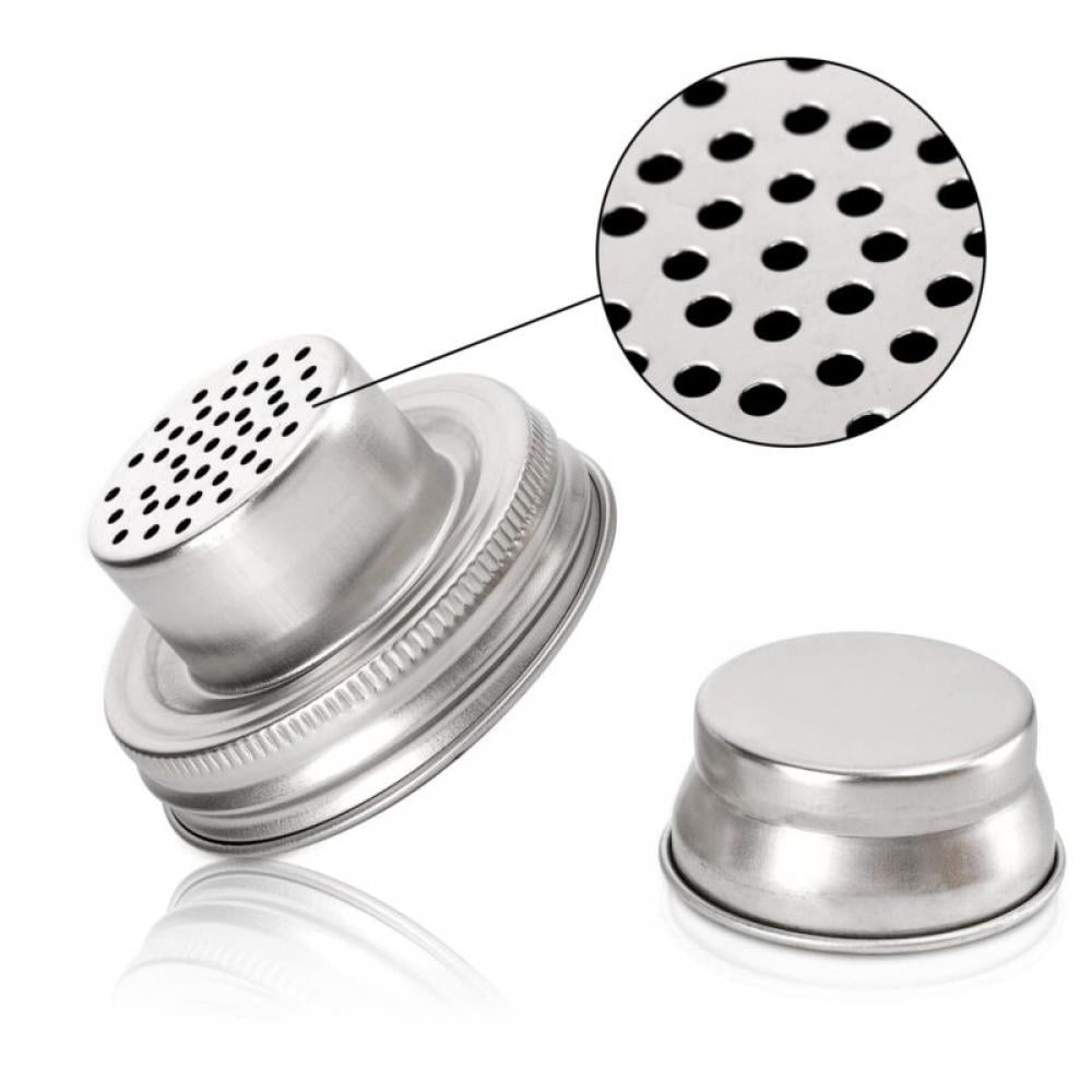 4 Pack Mason Jar Shaker Lids, Stainless Steel Shaker Lids for Mason ...