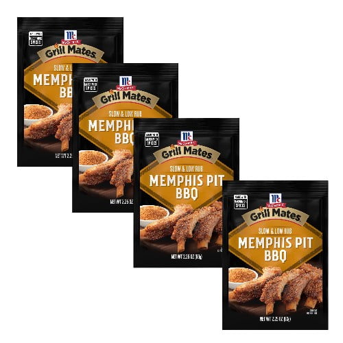 ( 4 Pack ) McCormick Grill Mates Slow & Low Memphis Pit BBQ Rub, 2.25 ...