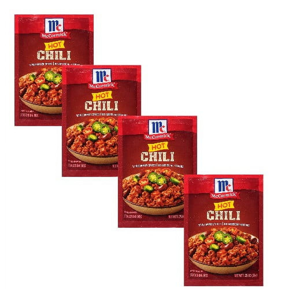 ( 4 Pack ) McCormick Hot Chili Seasoning Mix 1.25 Oz - Walmart.com