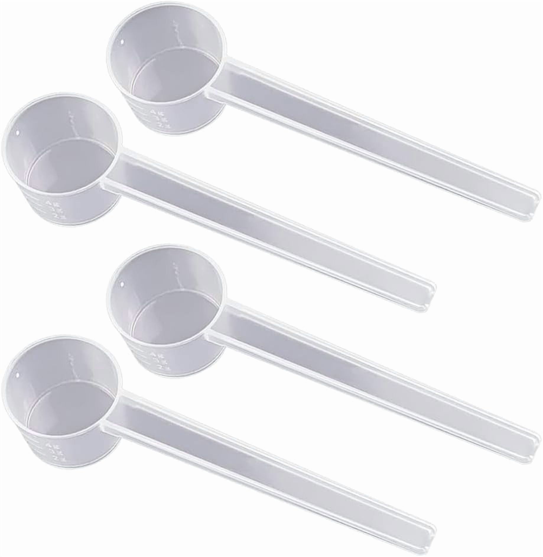 4 Pack Measuring Scoops Set, Reusable Clear Plastic Scoops, Suitable ...