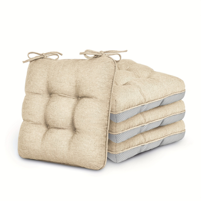 4-Pack Memory Foam Chair Cushions Set: M/L Sizes Choice - 4-Piece Seat ...