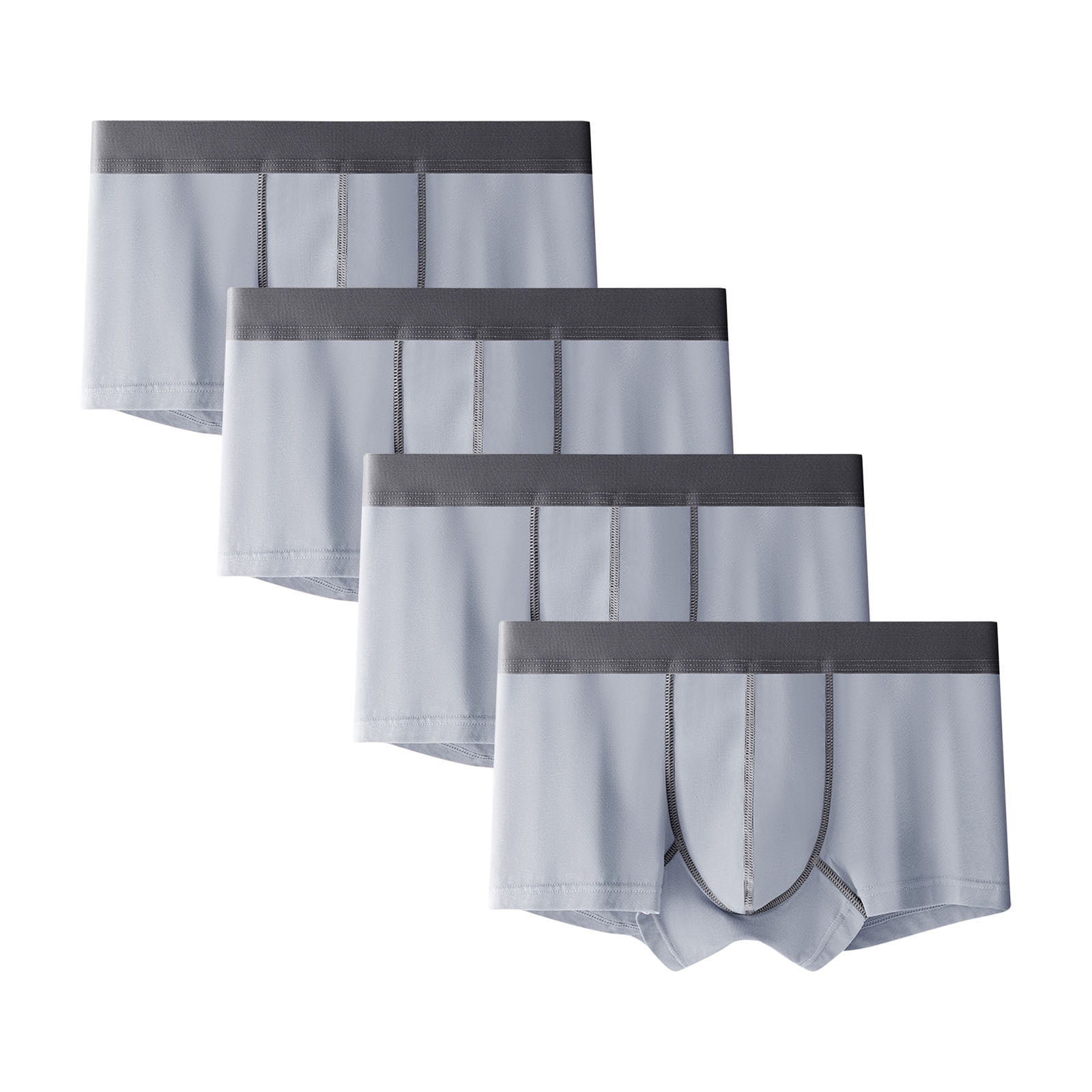 (4-Pack) Men's Fitted Boxer Hipsters - Mens Boxers Shorts Multipack ...