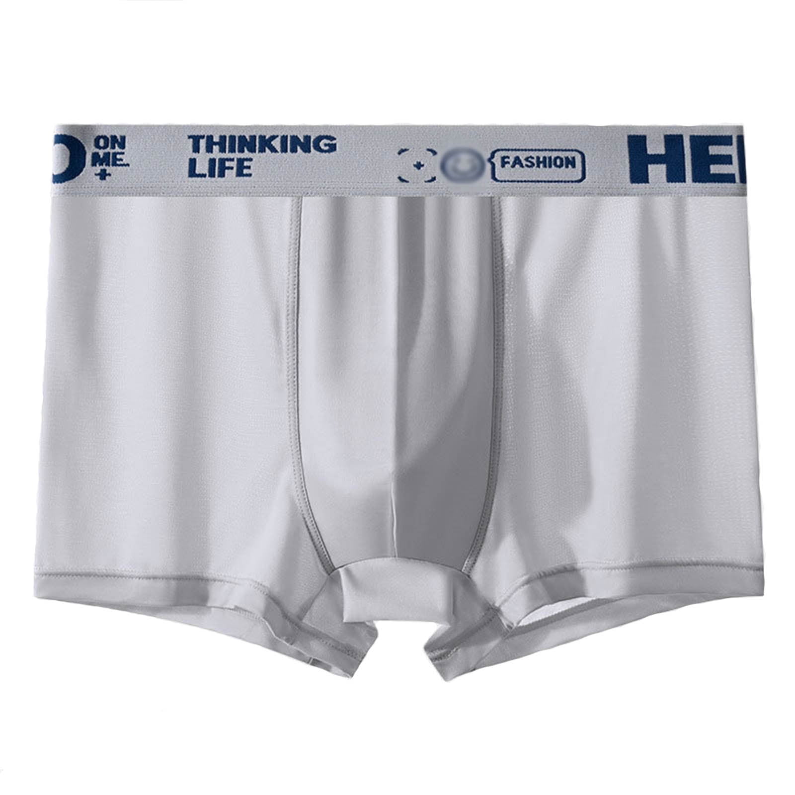 4 Pack Men's Underwear Boxer Briefs Ice Silk Seamless Ice Thin ...
