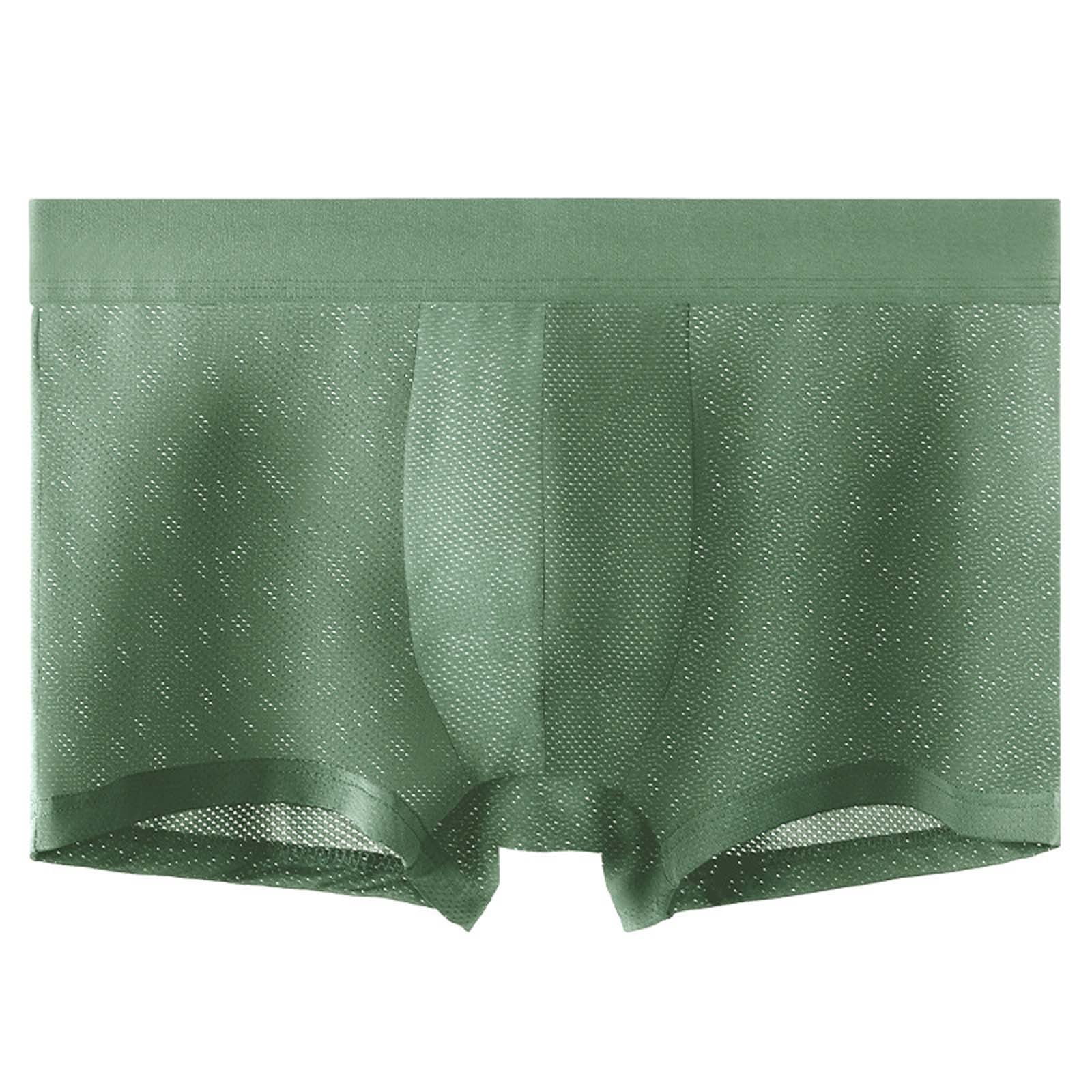 4 Pack Mens Underwear Boxer Briefs Summer Fashion Breathable Mesh Thin ...